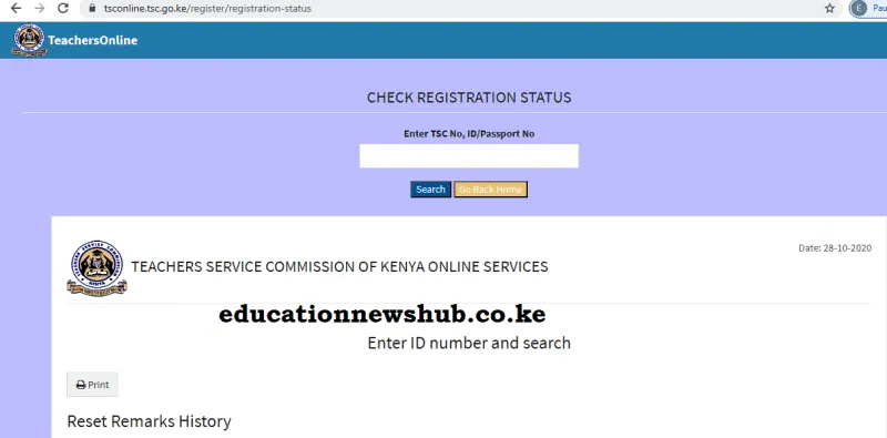 How to check your TSC number online - Educationnewshub.co.ke