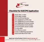 Checklist for Kuccps Application - Educationnewshub.co.ke