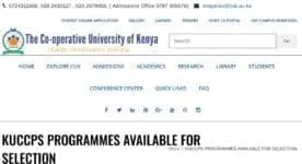 The Co-operative University of Kenya 2024/2025 KUCCPS Programmes ...