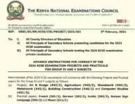 KCSE 2024 Projects and Practical papers for the Group IV and V subjects ...