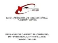 Kuccps Students' Application Guide For University, TVET, KMTC & TTC ...