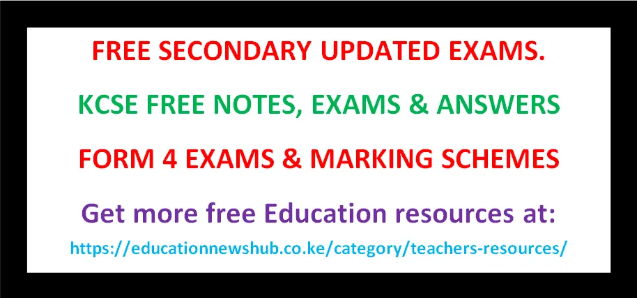 Form 4 Term 2 End Term Exams & Answers (All Subjects ... Form 4 Term 2 End Term Exams & Answers (All Subjects ...